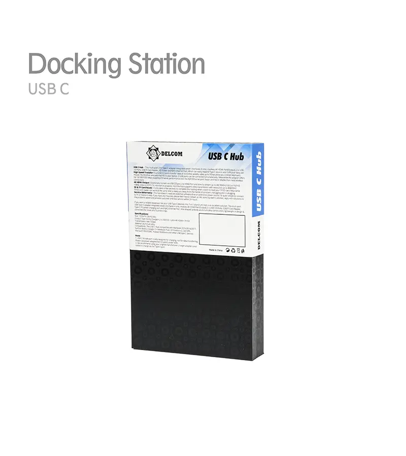 Delcom DATCH01 | Docking USB-C 8 en 1 Multi-Puerto