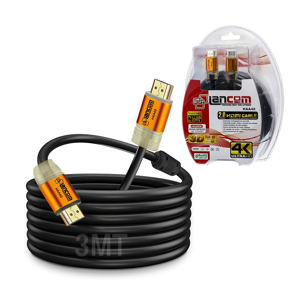 Cable HDMI de 3 Metros Lancom HAA40-3M Calidad Ultra HD 4K de Alta ...